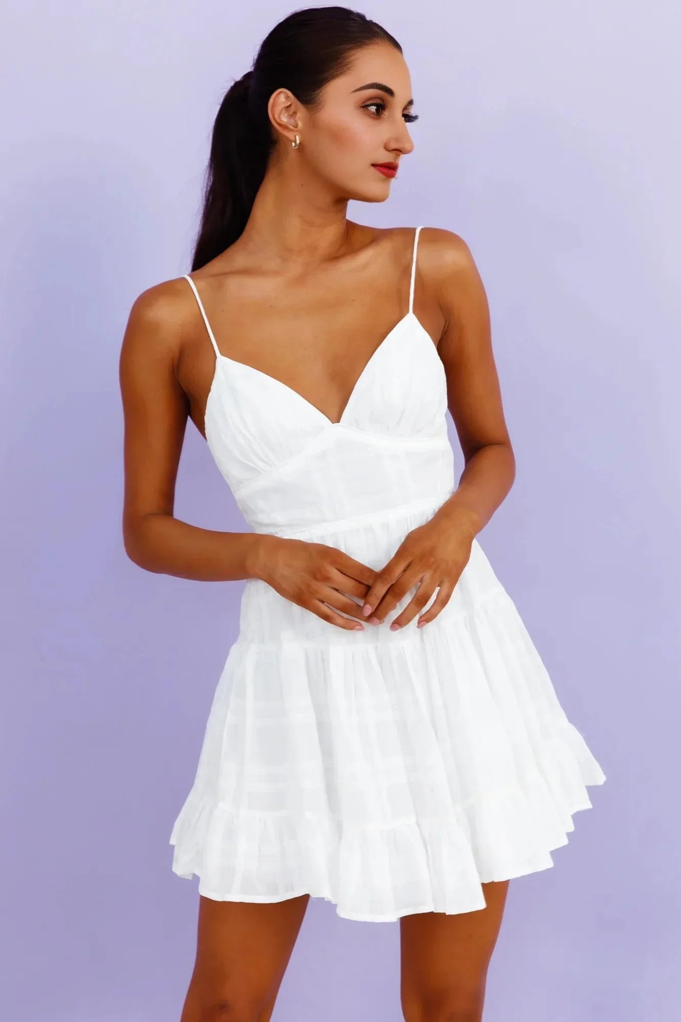 Spark In Your Step Dress White - Mapfits